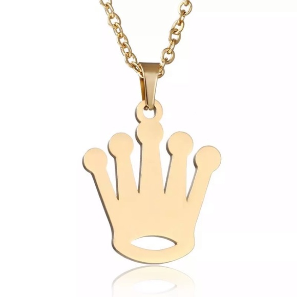 Jewelry | Gold Crown Necklace And Earring Set | Poshmark